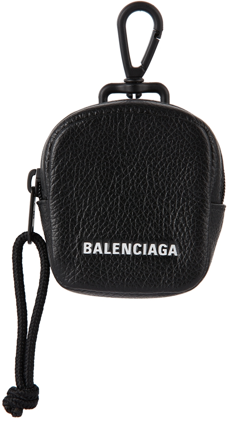 Balenciaga Black Explorer Airpods Case In 1000 Black - 46% Off